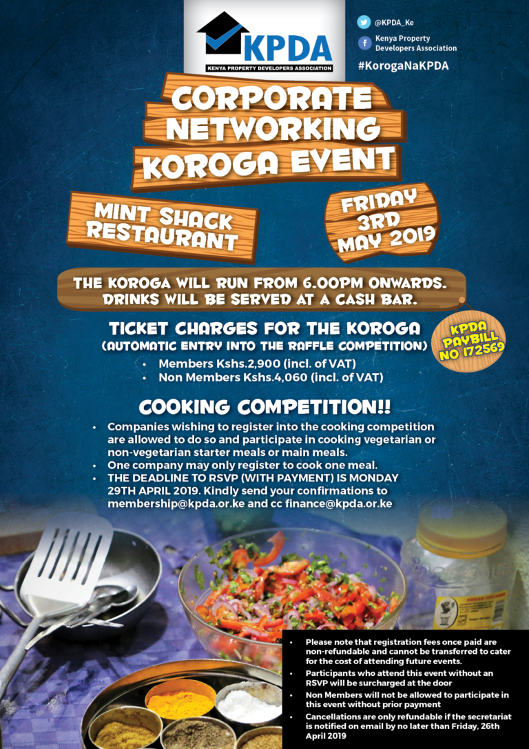 The KPDA Corporate Networking KOROGA Event, 3rd May 2019 – Kenya ...