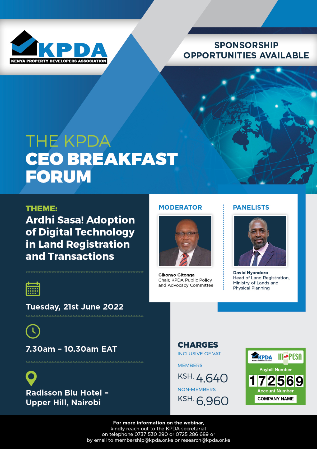 KPDA CEO Breakfast Forum, Radisson Blu Hotel, Upper Hill – Nairobi ...